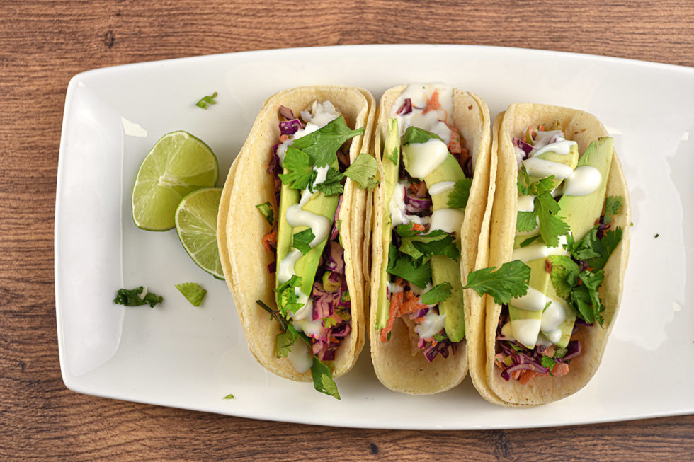 Fish Tacos with Lime Crema | Sunshine Rising